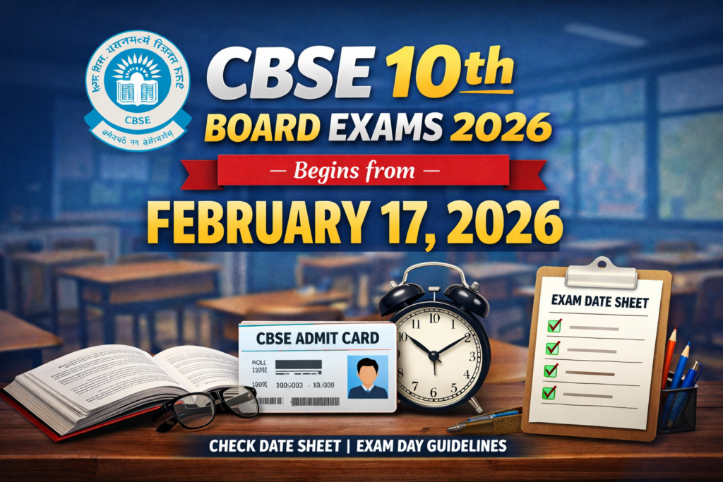 CBSE 10th Board Exams 2026 Begins from Feb 17; Check Date Sheet & Exam ...