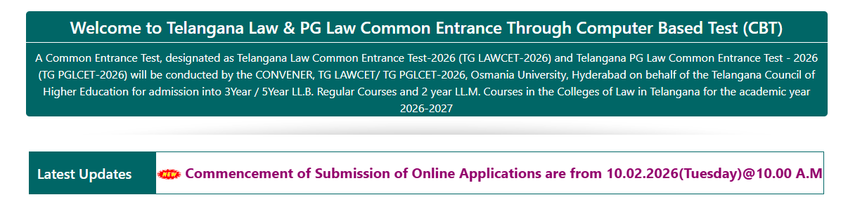 TS LAWCET and PGLCET 2026 Registrations Open: Step-by-step Guide to ...