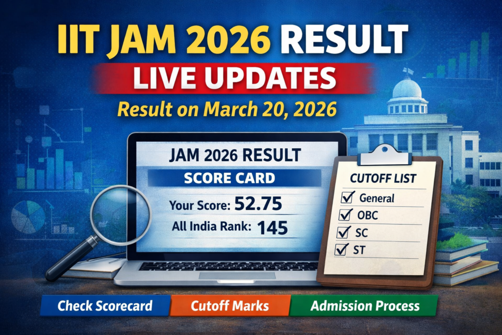 IIT JAM Result 2026 Live: JAM 2026 Result on March 20; Steps to Check ...