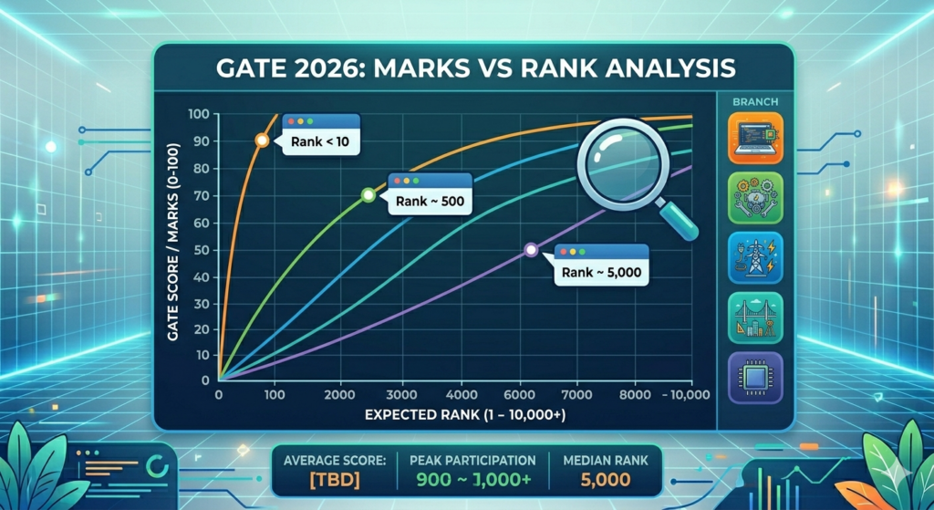 GATE 2026 Marks vs Rank Analysis for All Branches – FindMyCollege