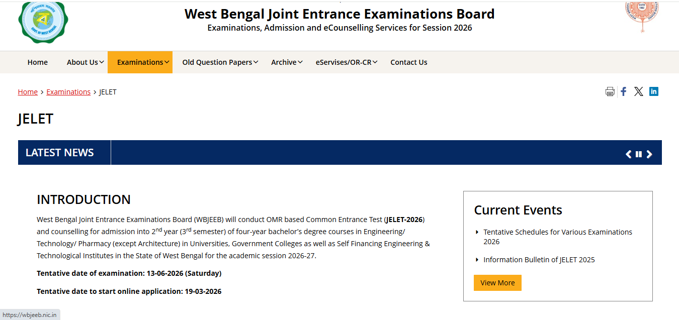 WBJEE JELET 2026 Registrations Begin: Step-by-step Guide ...