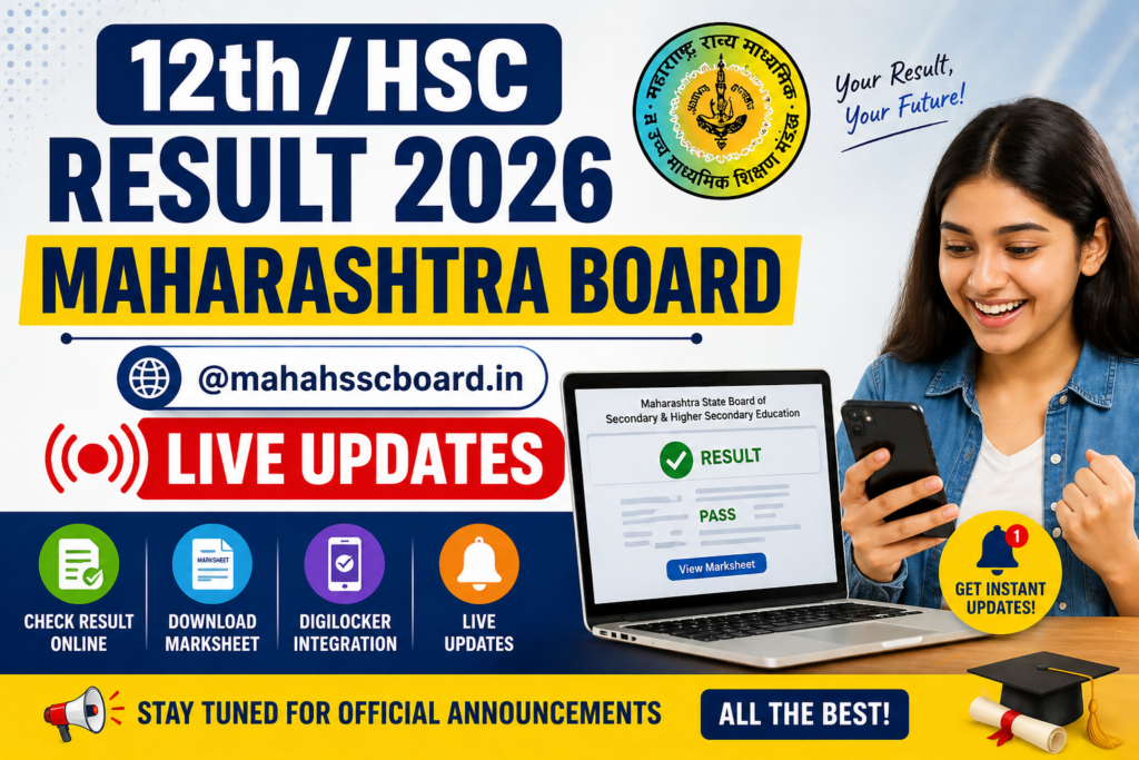 12th/HSC Result 2026 Maharashtra Board @mahahsscboard.in Live Updates ...