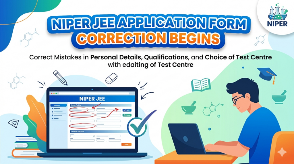 NIPER JEE Application Form Correction Begins @niper.gov.in; Know How to ...