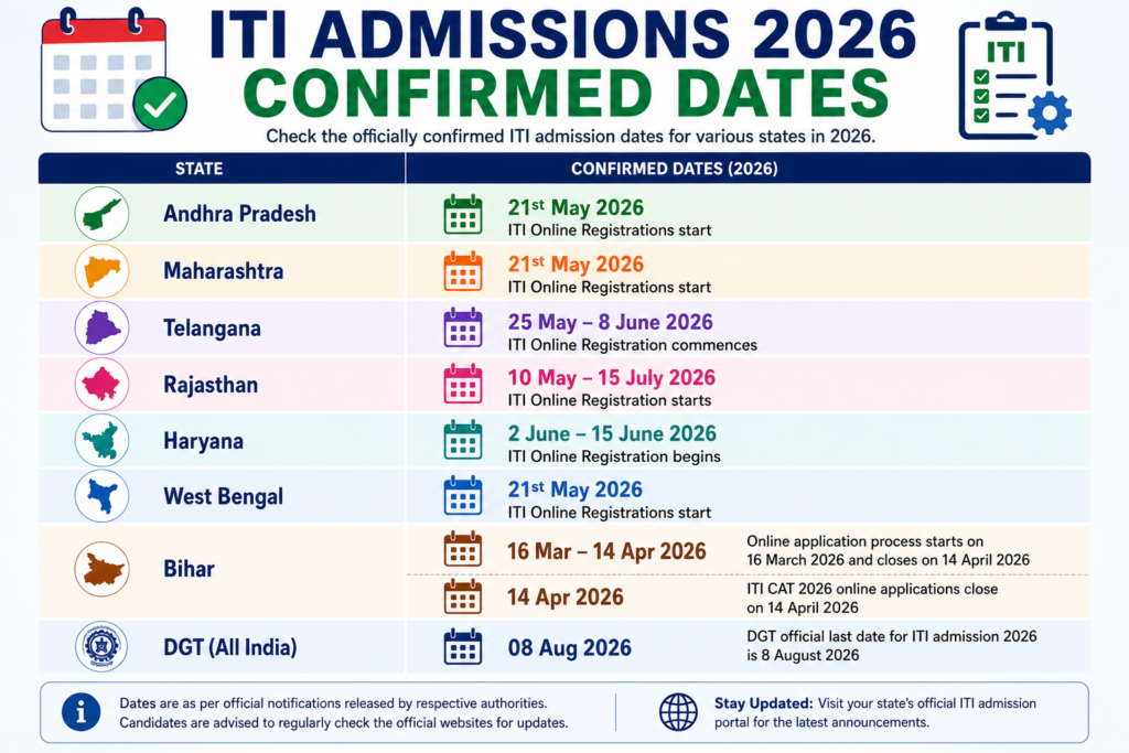 ITI Admission 2026: Notifications, Dates, Eligibility & Top Colleges ...