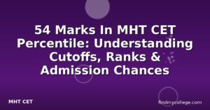 54 Marks In MHT CET Percentile: Understanding Cutoffs, Ranks ...