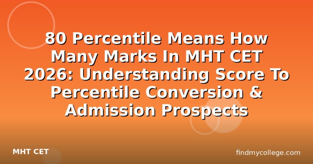80 Percentile Means How Many Marks In MHT CET 2026: Understanding Score ...