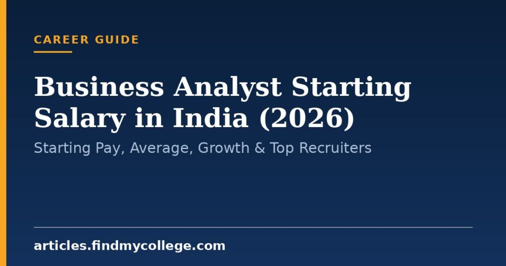 Business Analyst Starting Salary in India (2026): Starting Pay, Average ...