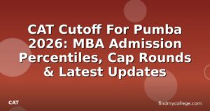 CAT Cutoff For Pumba 2026: MBA Admission Percentiles, Cap Rounds ...