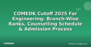 COMEDK Cutoff 2025 For Engineering: Branch-Wise Ranks, Counselling ...