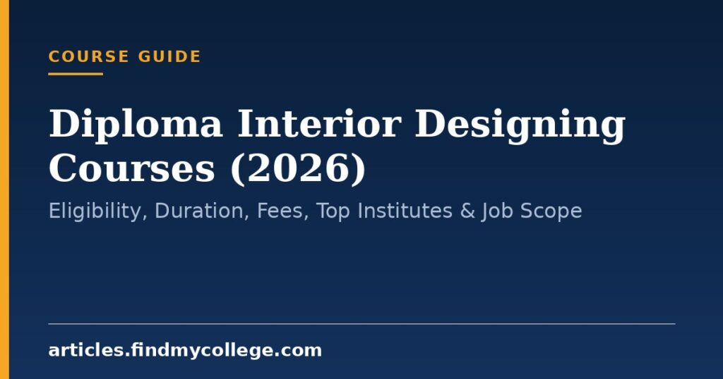Diploma Interior Designing Courses (2026): Eligibility, Duration, Fees ...