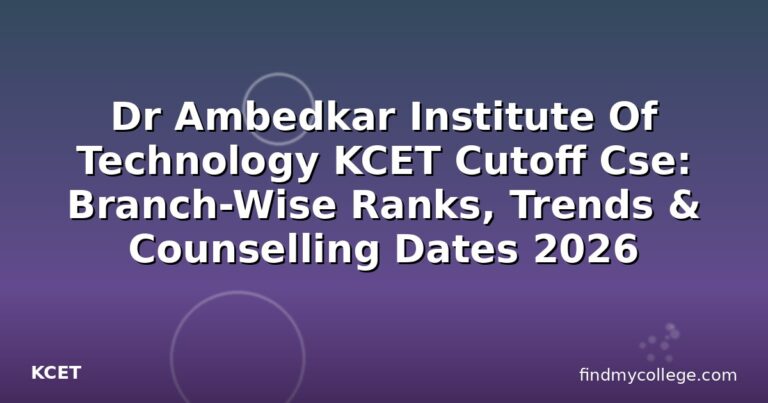 Bms CSE Cutoff Kcet: Branch-Wise Ranks, Categories & Key Dates ...