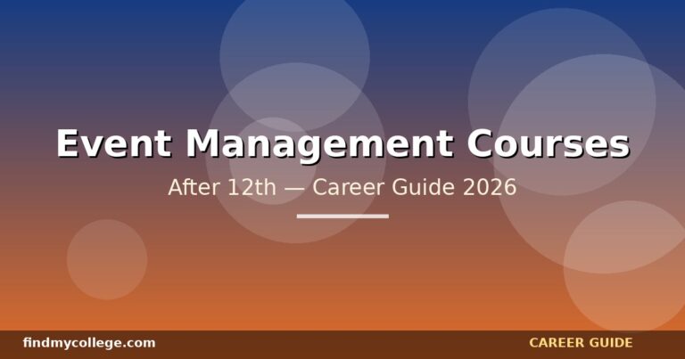 Best Event Management Courses After 12th in India — Eligibility, Fees ...