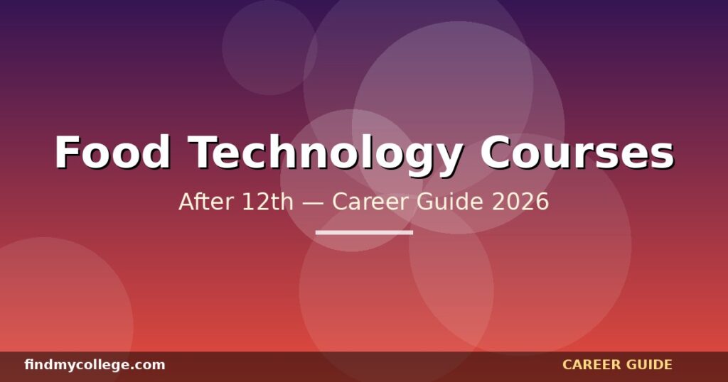 Best Food Technology Courses After 12th in India — Eligibility, Fees ...