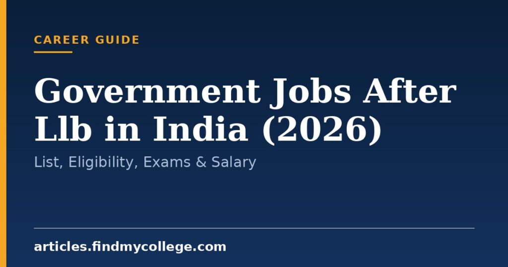 Government Jobs After Llb in India (2026): List, Eligibility, Exams ...