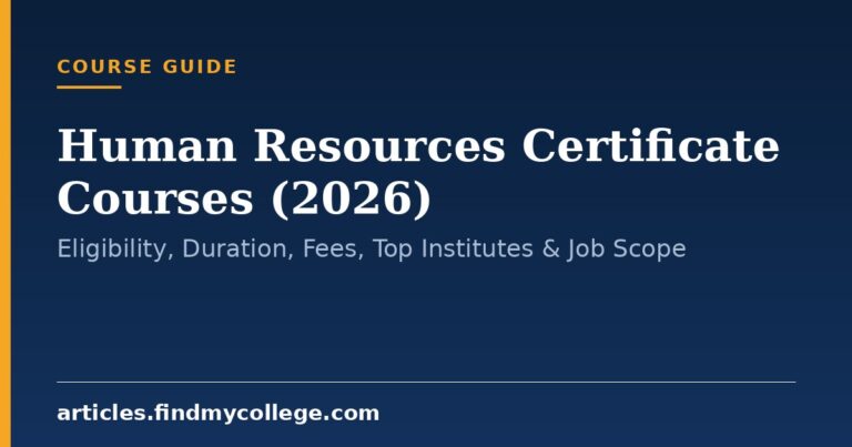 Human Resources Certificate Courses (2026): Eligibility, Duration, Fees ...