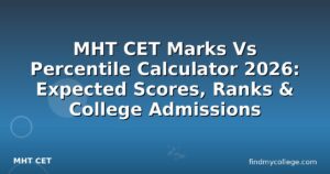 MHT CET Marks Vs Percentile Calculator 2026: Expected Scores, Ranks ...