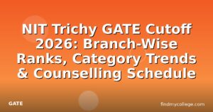 NIT Trichy GATE Cutoff 2026: Branch-Wise Ranks, Category Trends ...