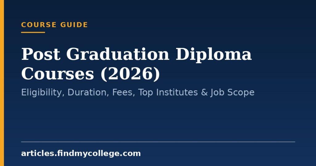 Post Graduation Diploma Courses (2026): Eligibility, Duration, Fees ...