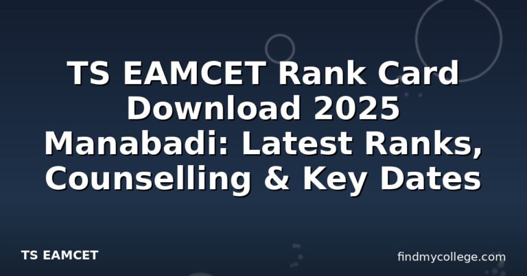 Manabadi TS EAMCET Rank Predictor: 2026 Expected Ranks & College ...