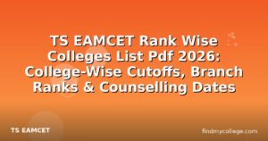 TS EAMCET Rank Wise Colleges List Pdf 2026: College-Wise Cutoffs ...